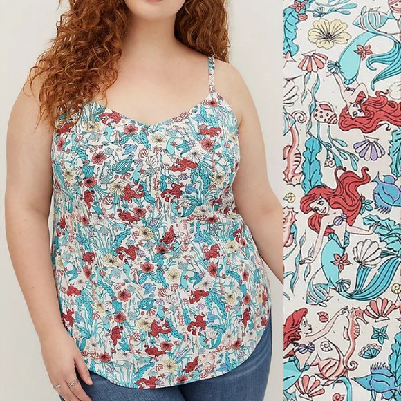 torrid | Tops | Torrid Disney The Little Mermaid Ava Cami Stretch ...